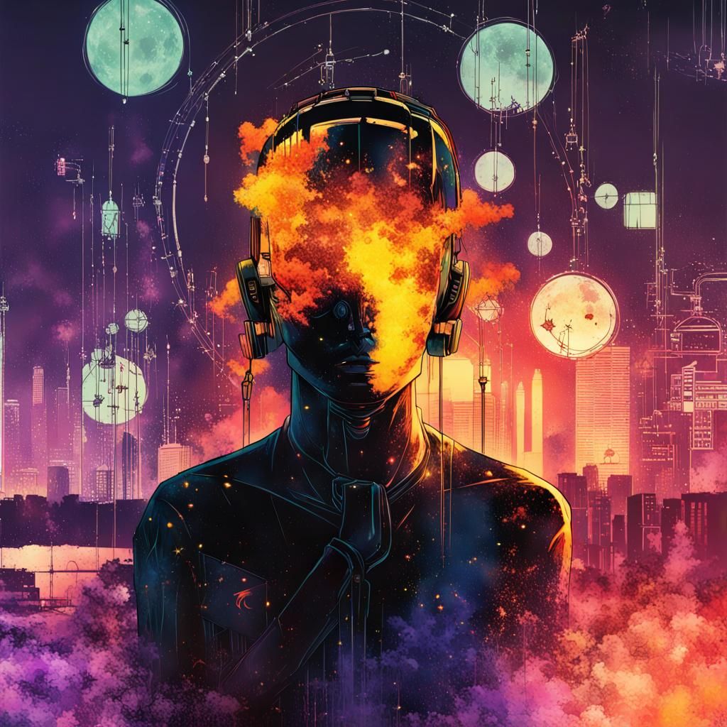 Exploding head - AI Generated Artwork - NightCafe Creator