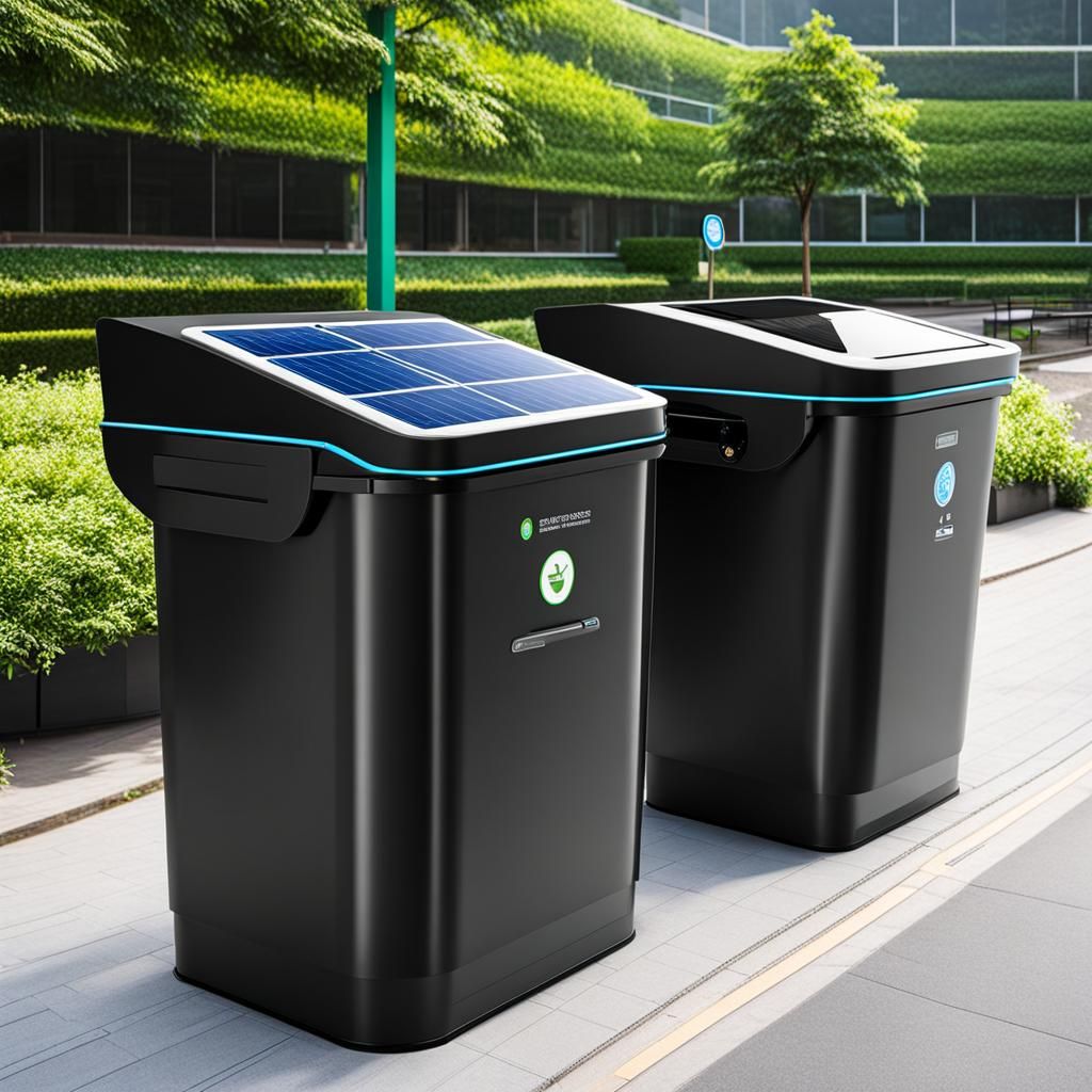 Intelligent garbage cans, able to sort garbage automatically, with ...