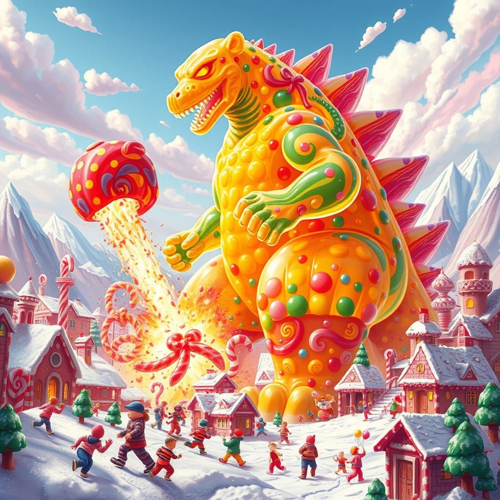 Gummy bear Godzilla - Gummy bear Godzilla