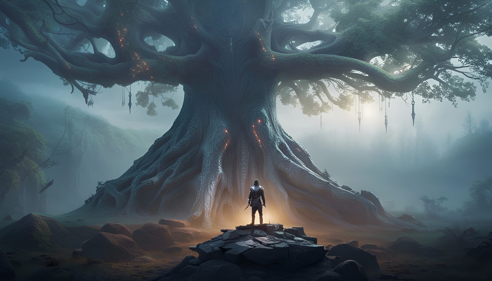 An Epic Image Featuring A Lone Warrior - AI Generated Artwork ...