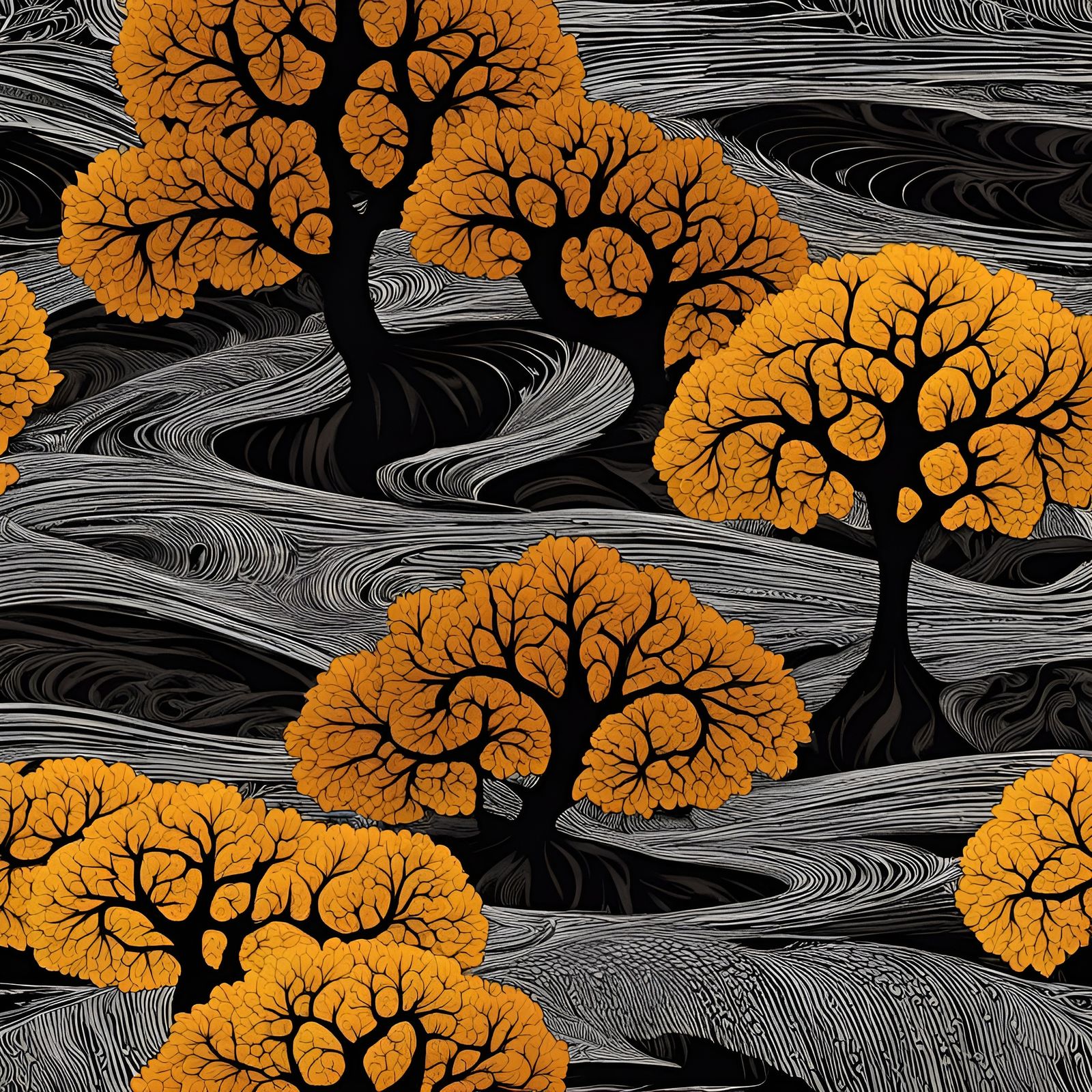 Fractals in Fall - AI Generated Artwork - NightCafe Creator