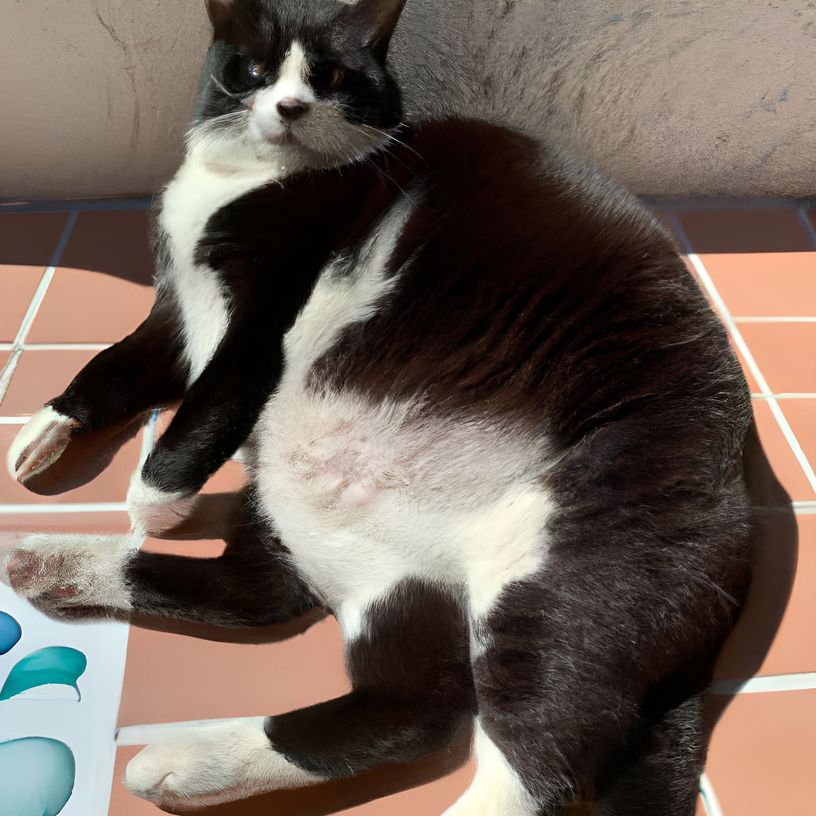 A fat and happy tuxedo cat 2 - AI Generated Artwork - NightCafe Creator