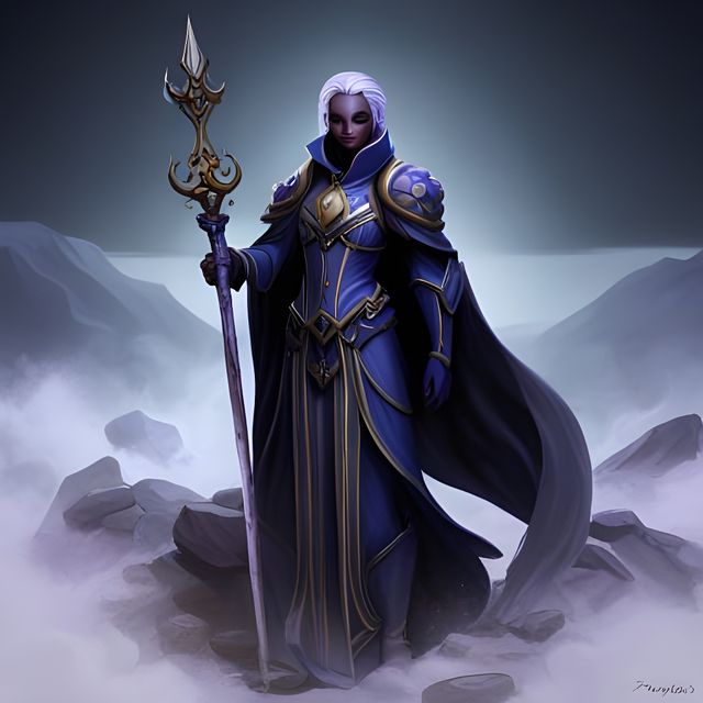 Drow cleric - AI Generated Artwork - NightCafe Creator