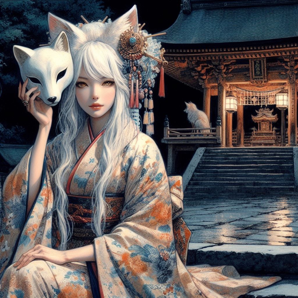 O-Inari-sama at Matsuri - AI Generated Artwork - NightCafe Creator