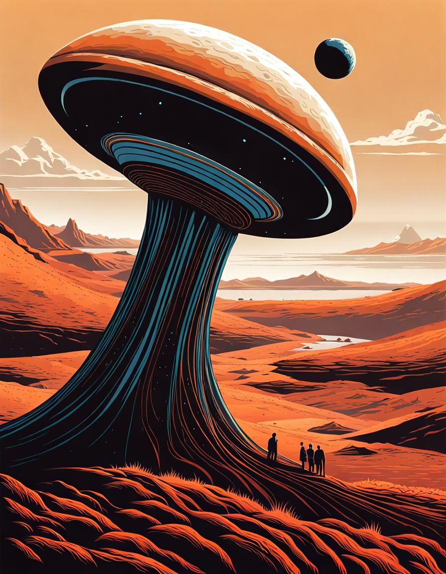 Alien Worlds Tower - AI Generated Artwork - NightCafe Creator