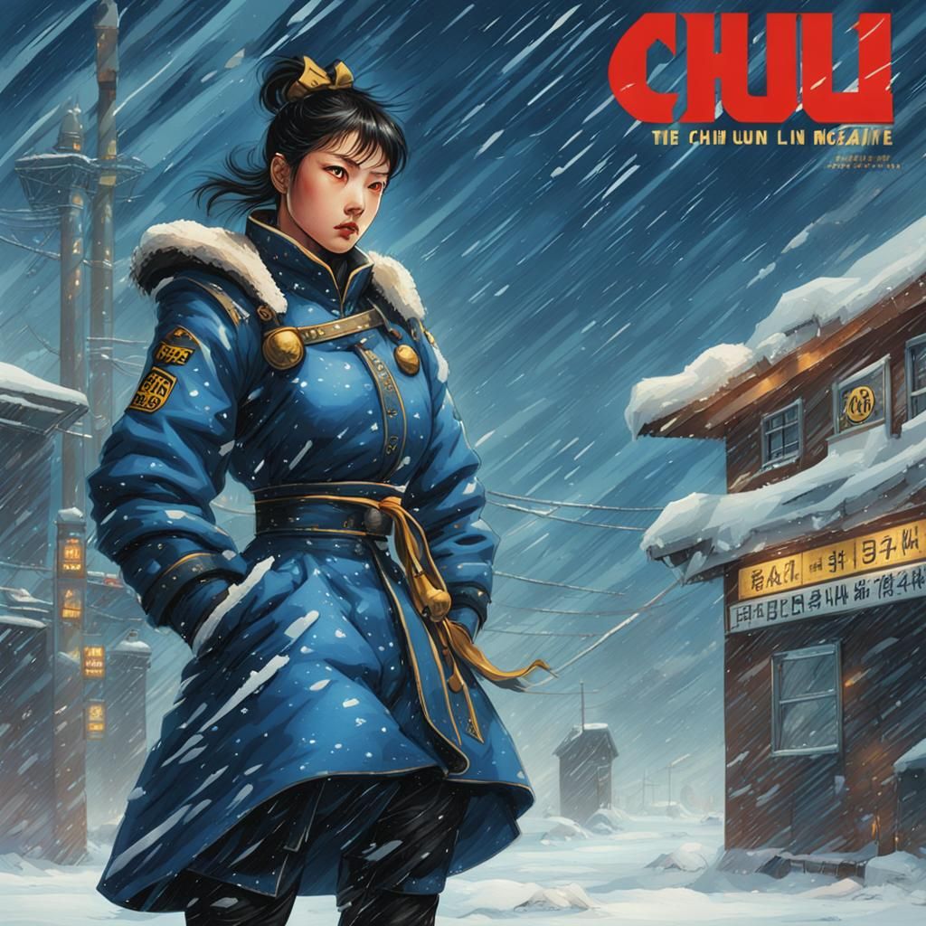 The cover of Chun Li Magazine shows Chun Li as a prison guard wearing a ...