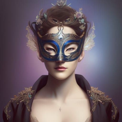 Beauty wearing a masquerade mask - AI Generated Artwork - NightCafe Creator