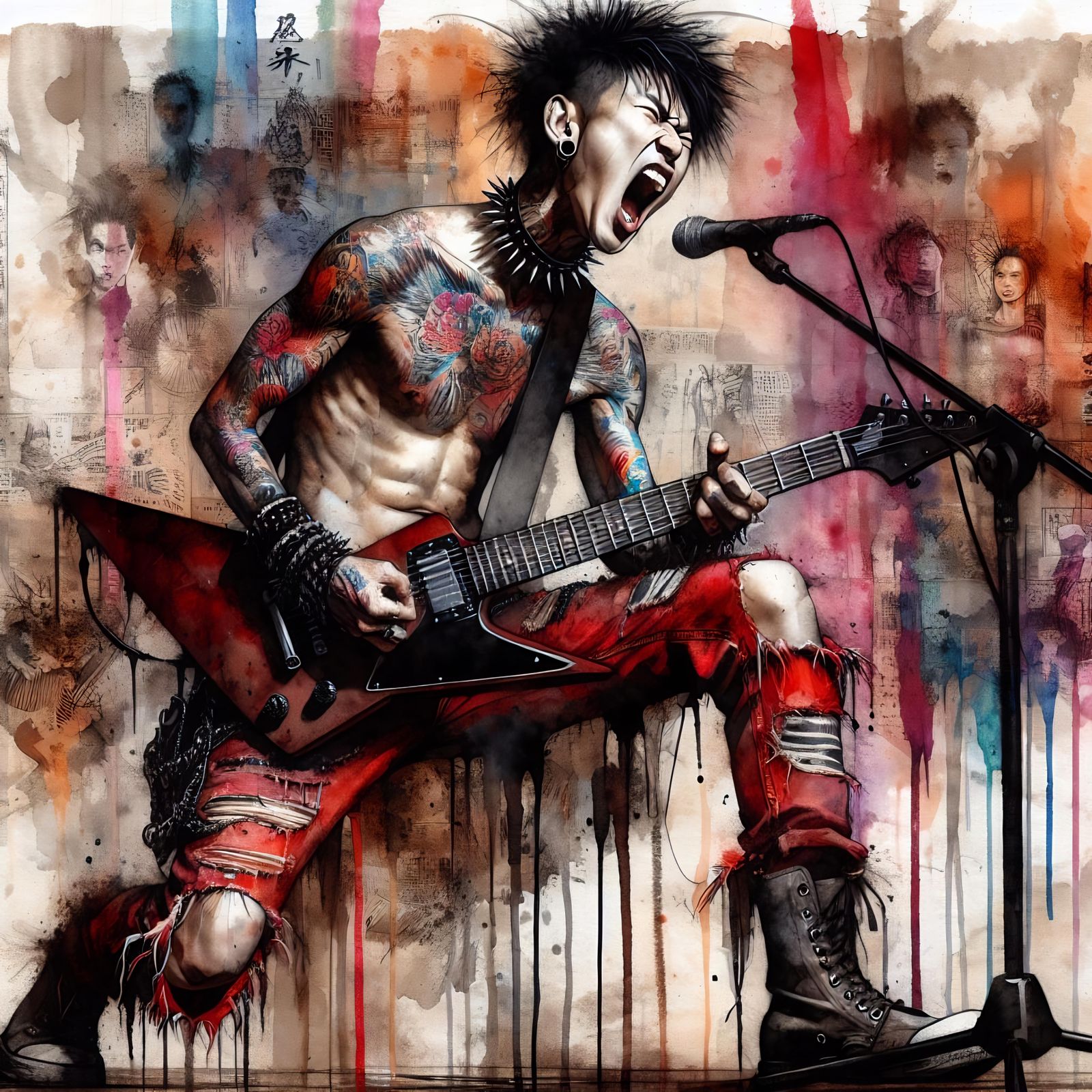 PuNK RoCK - AI Generated Artwork - NightCafe Creator