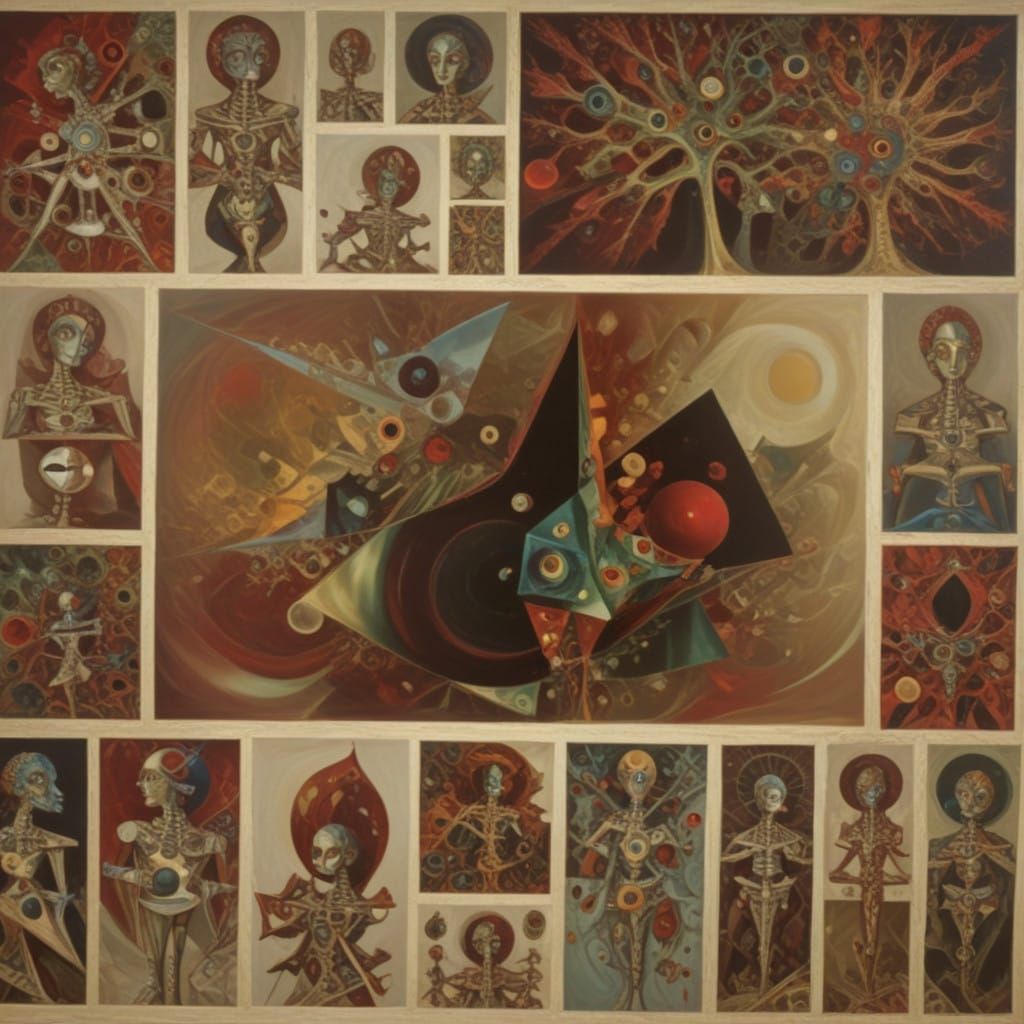 Painted, Colored, Modernist, Abstract, Cubist, Dada, Surrealist ...