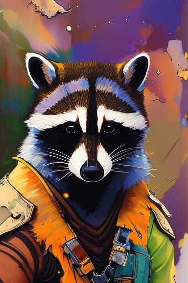 a badass Raccoon - AI Generated Artwork - NightCafe Creator