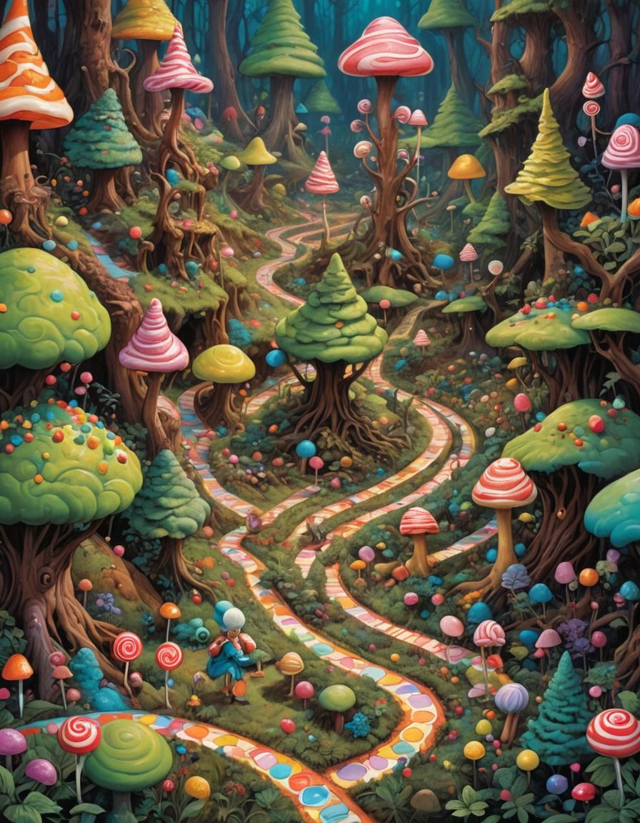 DMT Candy Land 2 - AI Generated Artwork - NightCafe Creator