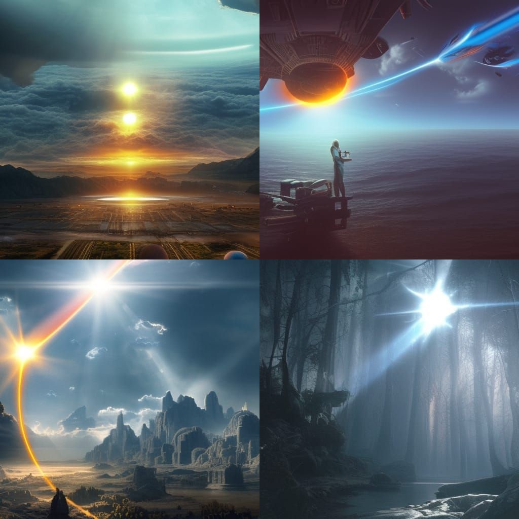 the sun is a deadly laser - AI Generated Artwork - NightCafe Creator