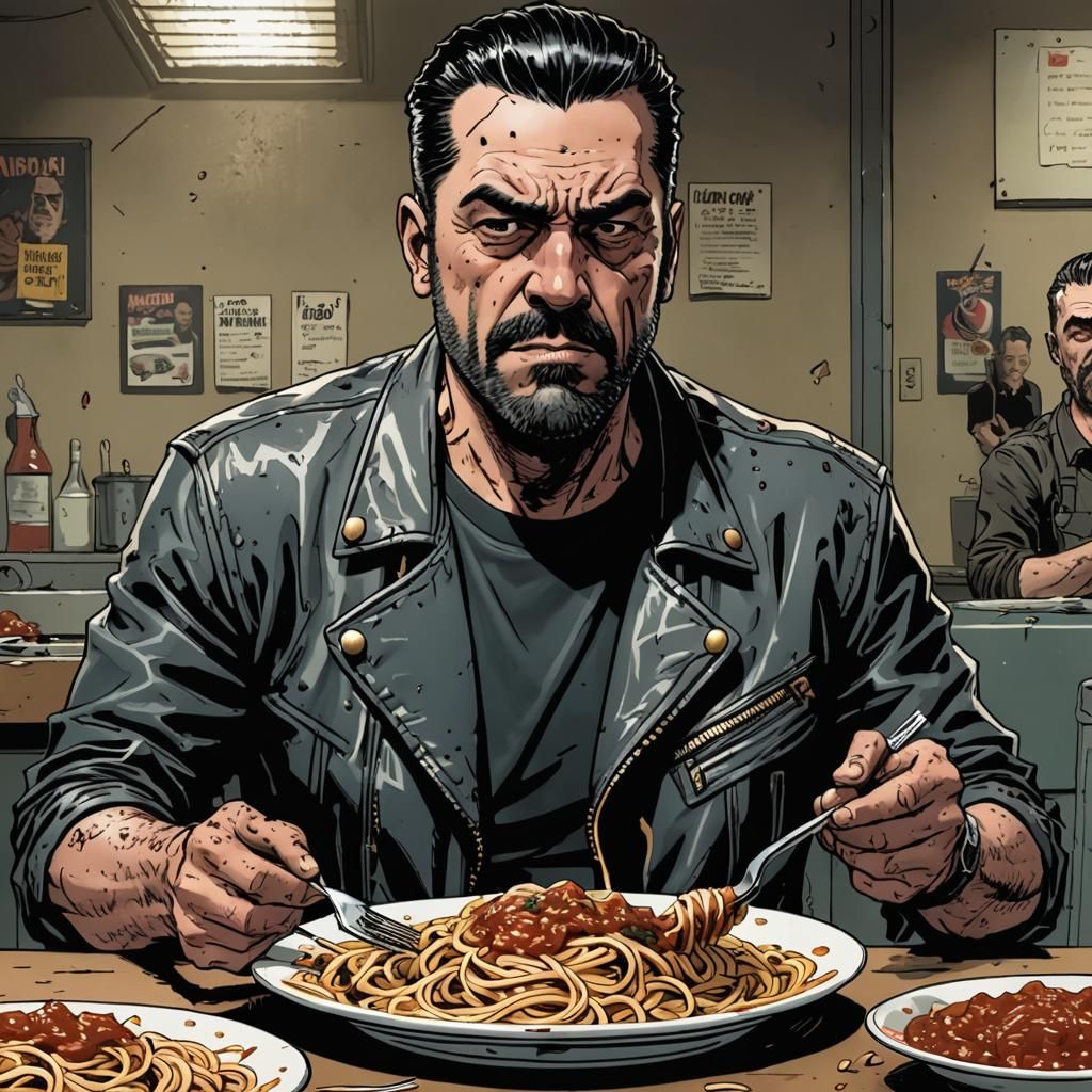 Negan fed your boy spaghetti, Marvel Comics - AI Generated Artwork - NightCafe Creator