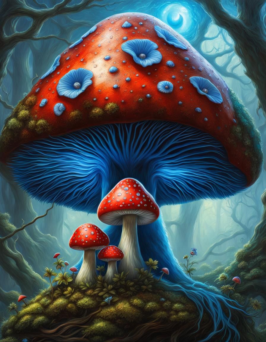 Magical Toadstool - AI Generated Artwork - NightCafe Creator
