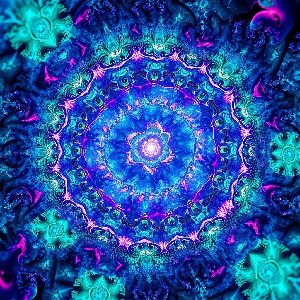 kaleidoscope of fractals - Fractal Entity in Cosmic Dance
