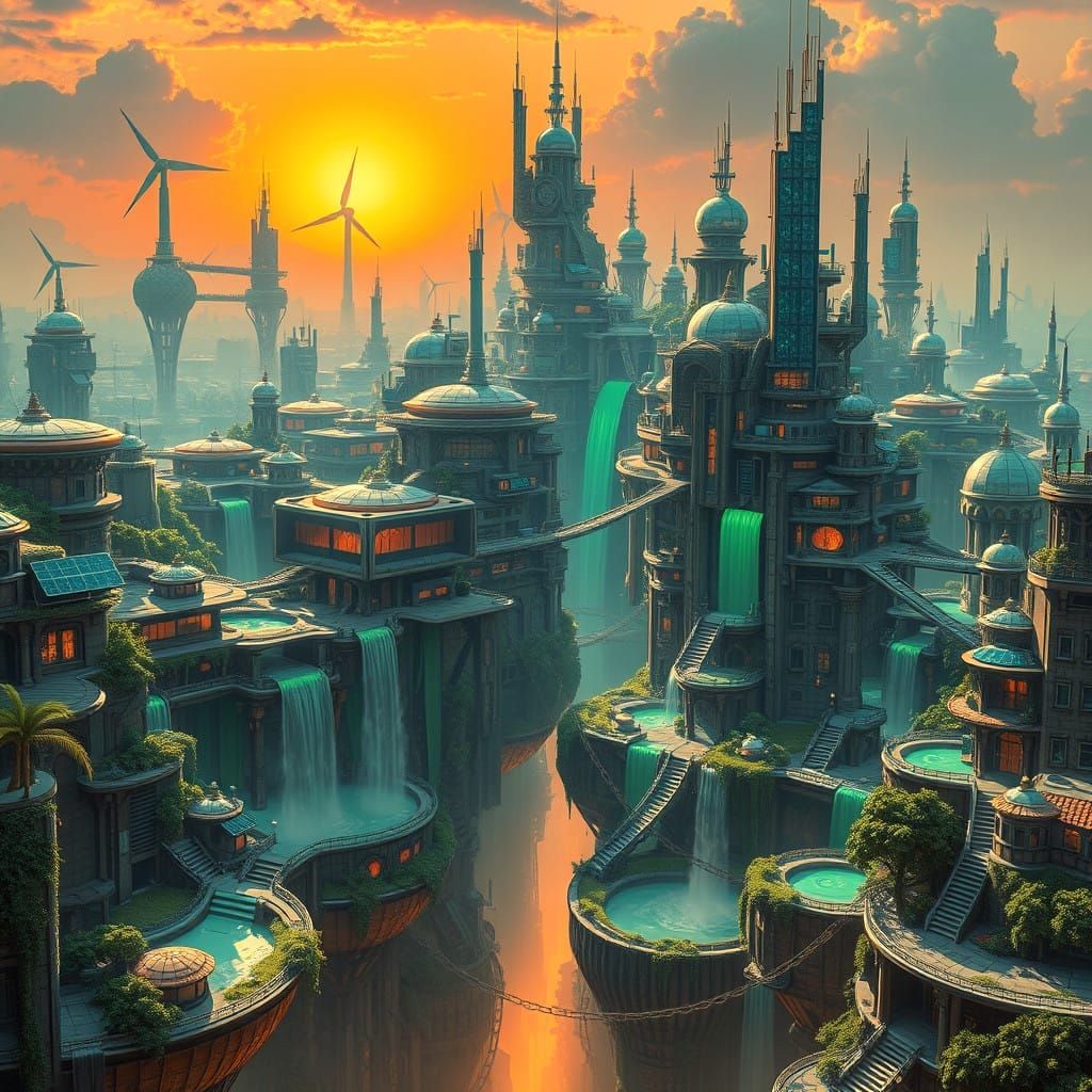 Solarpunk Utopian Alien Colony - Solarpunk Utopian Alien Col...