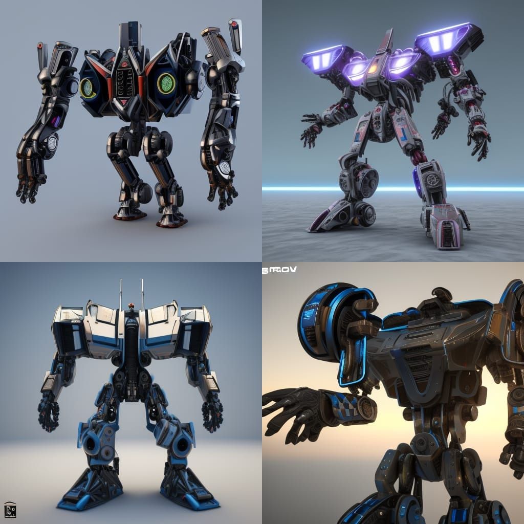 Transformer combined with a veritech cyclone vr 041 - AI Generated ...