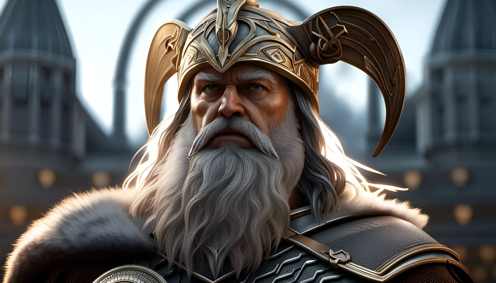 Odin waiting for battle - AI Generated Artwork - NightCafe Creator