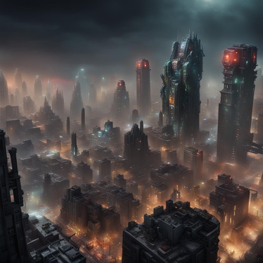 Mega-City One - AI Generated Artwork - NightCafe Creator