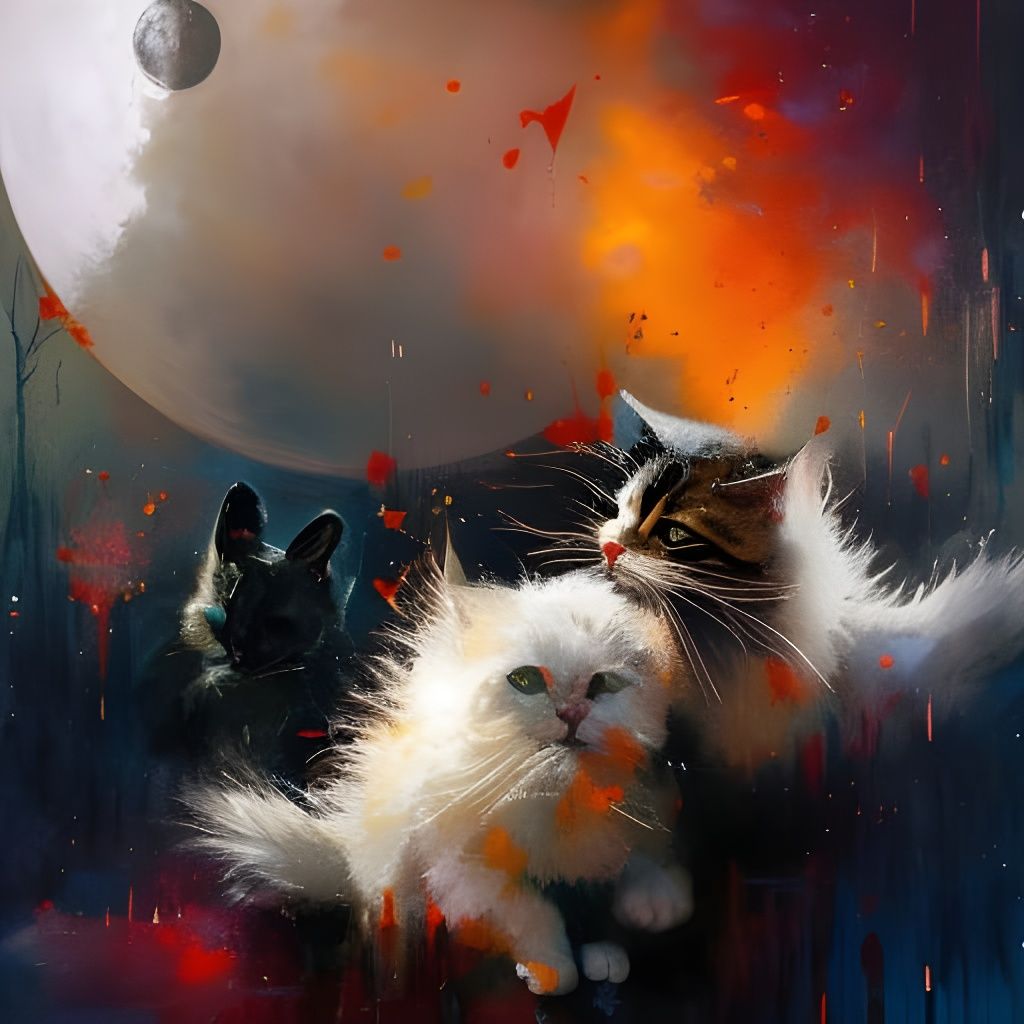 Two cats - AI Generated Artwork - NightCafe Creator
