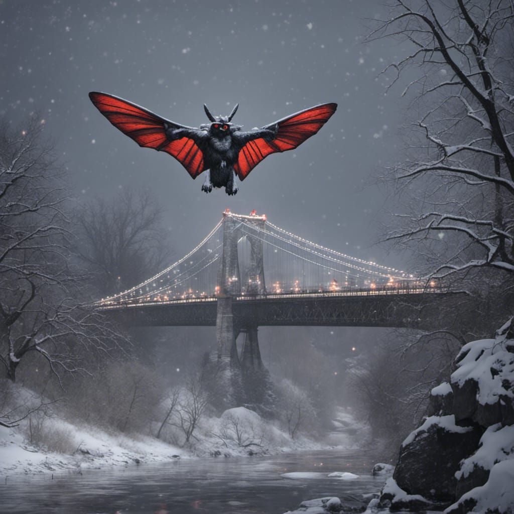 Red Mothman - AI Generated Artwork - NightCafe Creator
