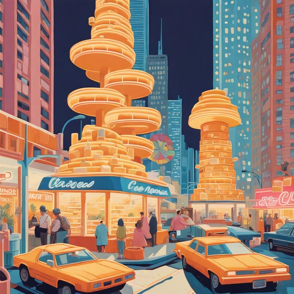 16k resolution, art by Yoko Honda and Claes Oldenburg. A retro 80's ...