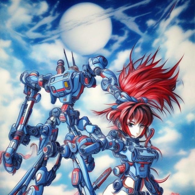 robotech mech piolet. - AI Generated Artwork - NightCafe Creator