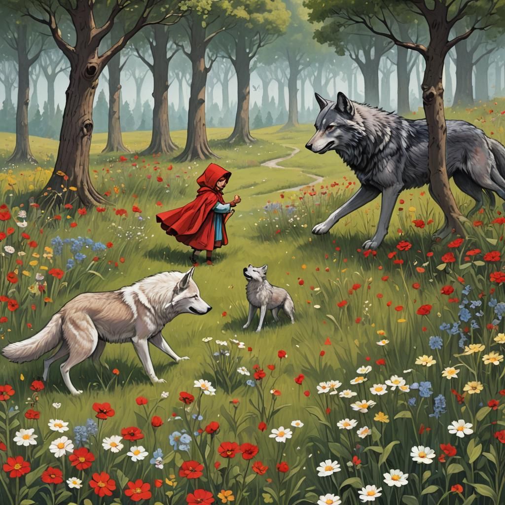 Grey wind with his mate pup and Rob's young daughter - AI Generated ...