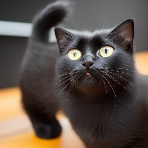 Black Cat Blep - AI Generated Artwork - NightCafe Creator