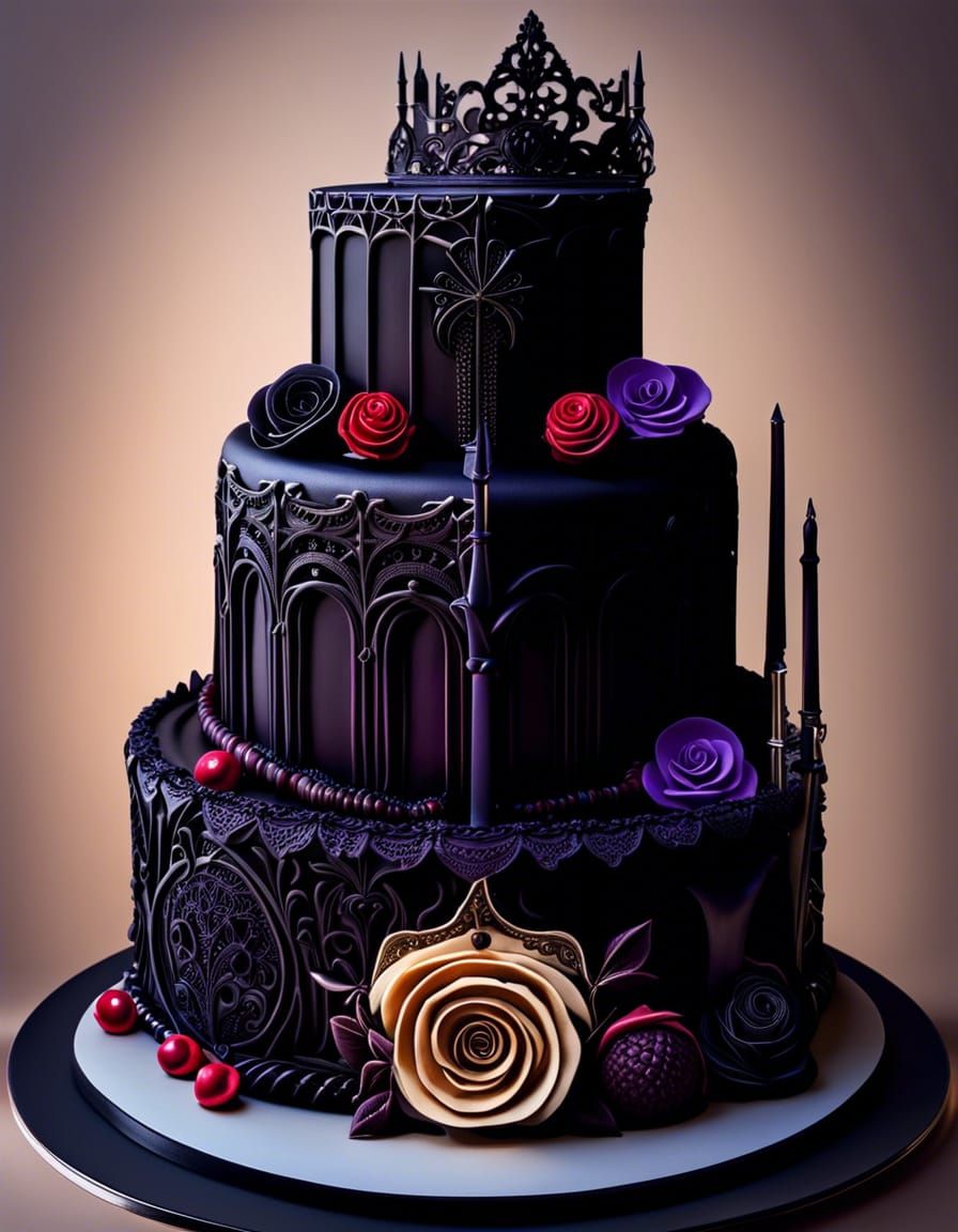 Goth Cakes 3 - AI Generated Artwork - NightCafe Creator