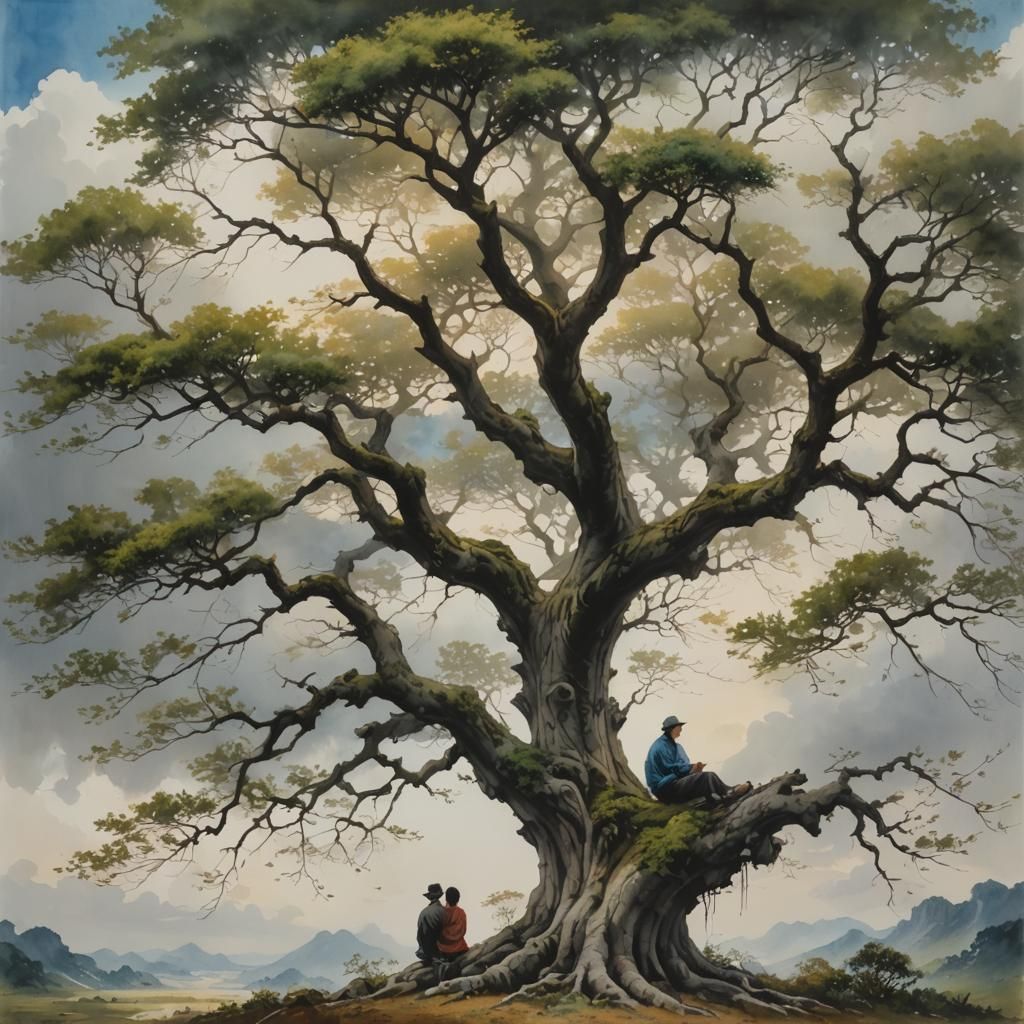 Beautiful old tree of life - AI Generated Artwork - NightCafe Creator