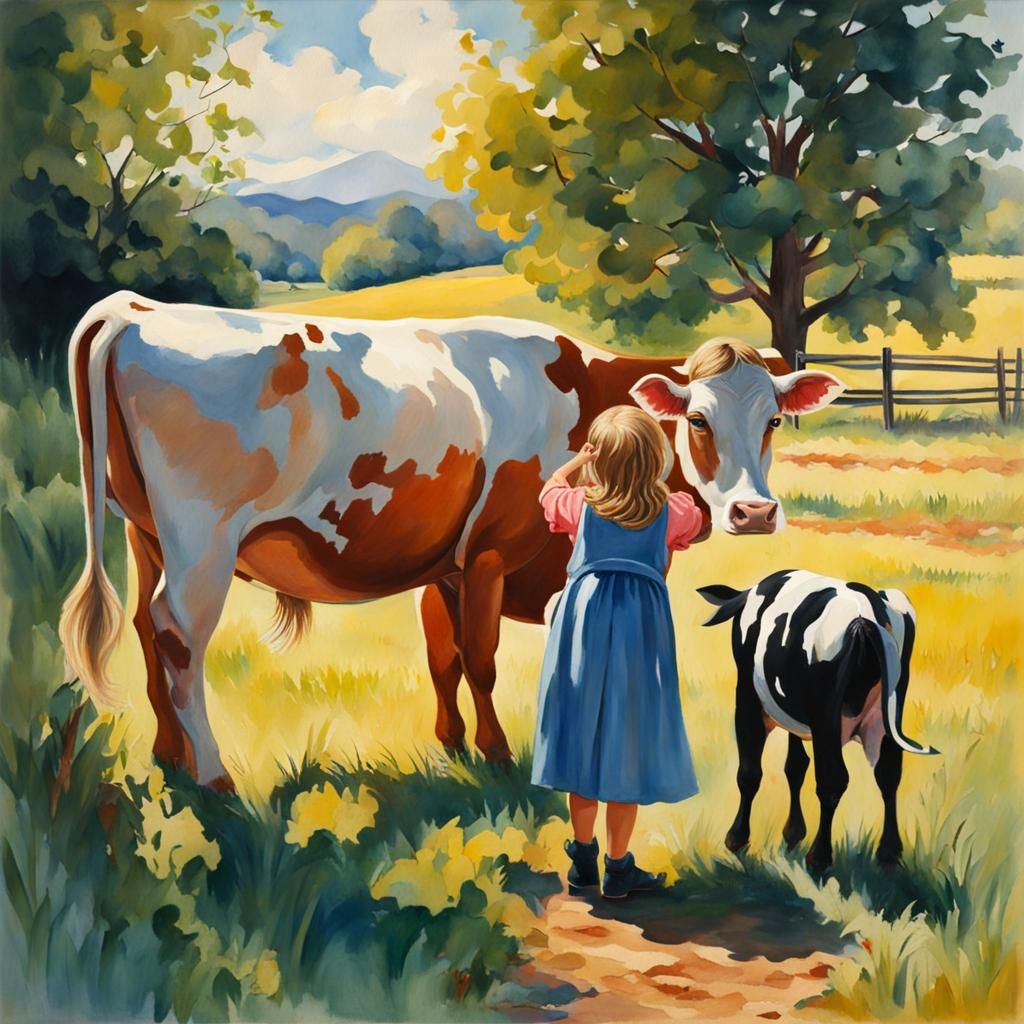 Life on a farm - AI Generated Artwork - NightCafe Creator