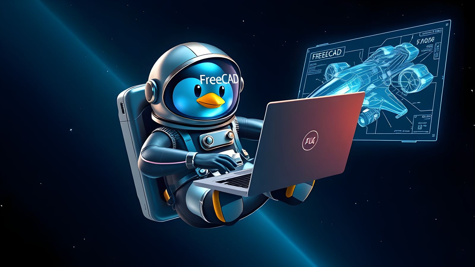 Tux the Penguin Astronaut in Outer Space with Free... - AI Art