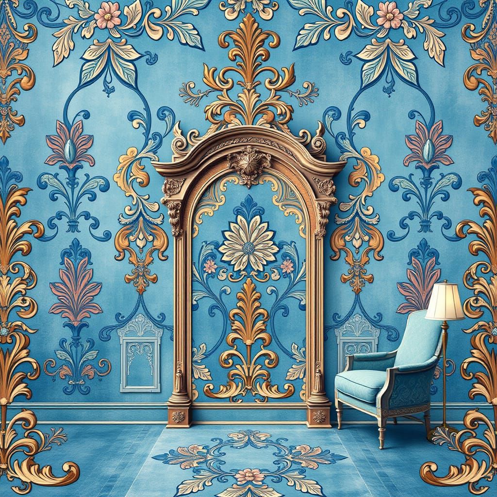 victorian wallpaper blue pastel - Ethereal Victorian Master...