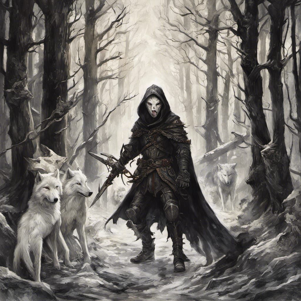 Death and wolf - AI Generated Artwork - NightCafe Creator