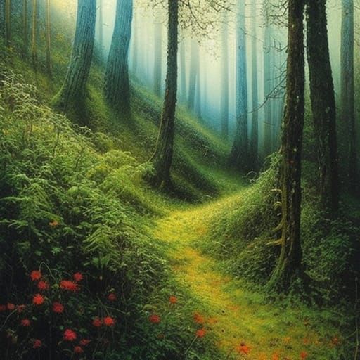 Naturescapes 2 - Untrodden Path - AI Generated Artwork - NightCafe Creator