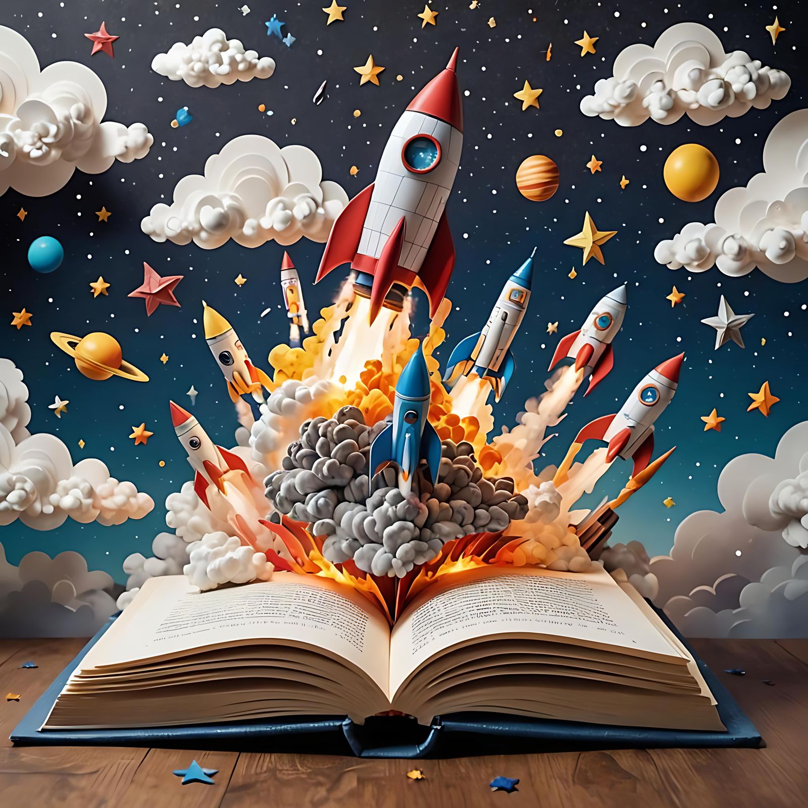 Journey to Space Storybook. #6 - AI Generated Artwork - NightCafe Creator