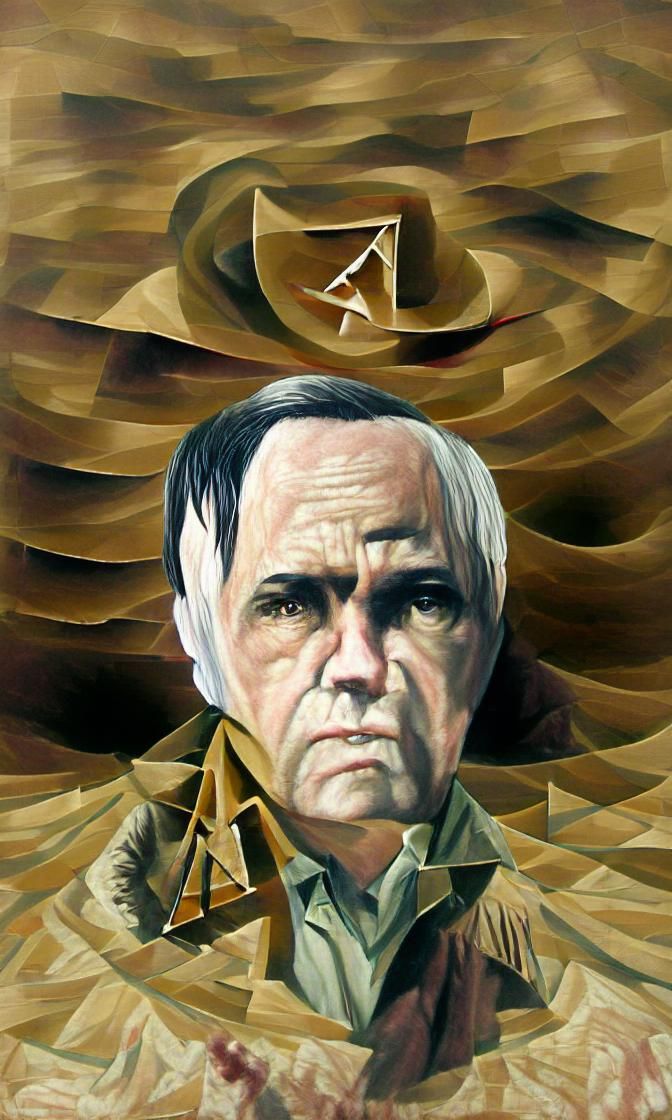 Cormac McCarthy in Vorticist Portrait - AI Art
