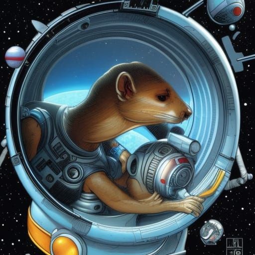 Rocket Weasel - AI Generated Artwork - NightCafe Creator