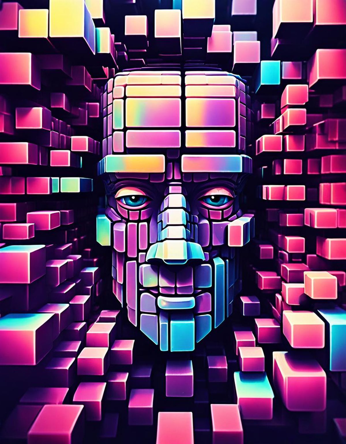 human cranium, 3D human portrait missing upper head glitching into ...