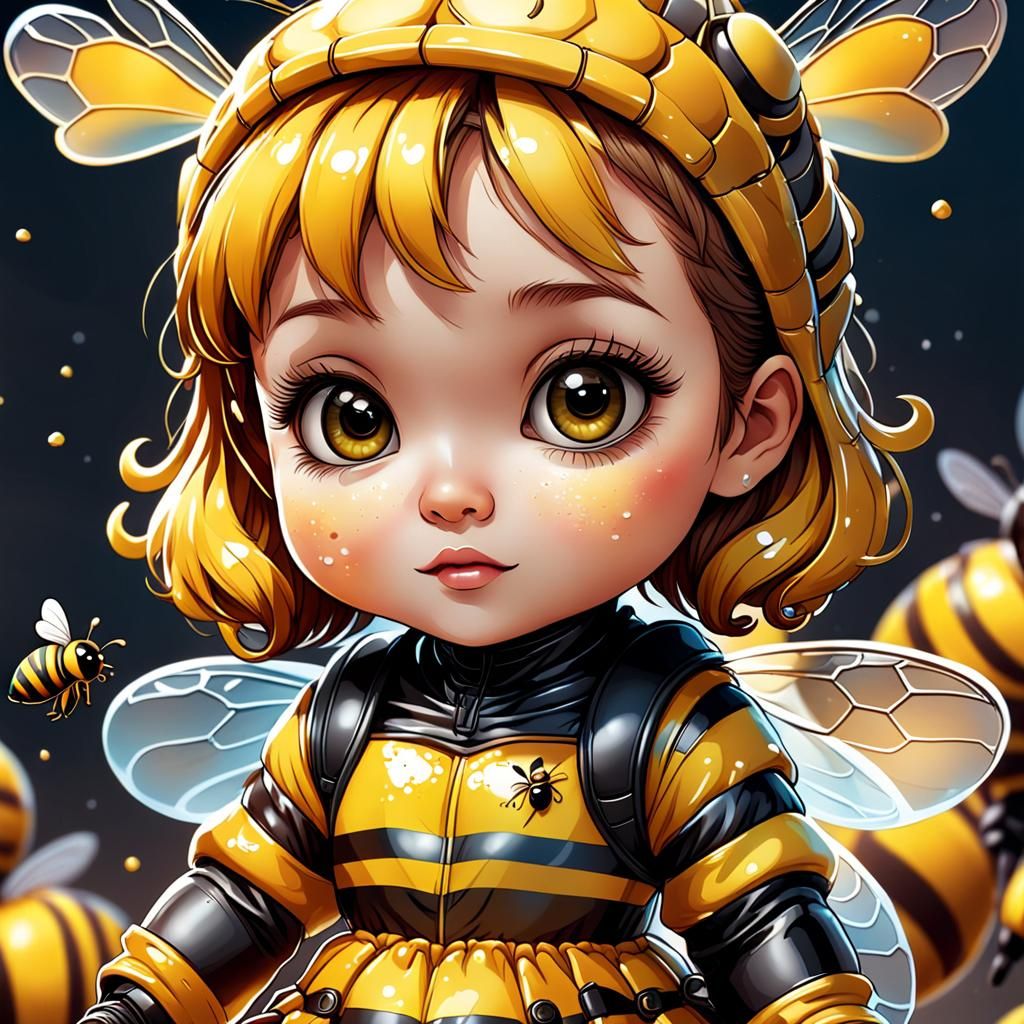 Cute Chibi Bee - AI Generated Artwork - NightCafe Creator