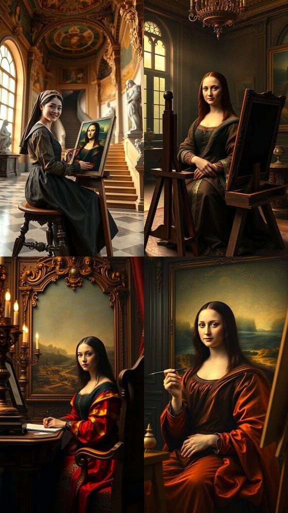 the Mona Lisa painting a portrait of the Mona Lisa