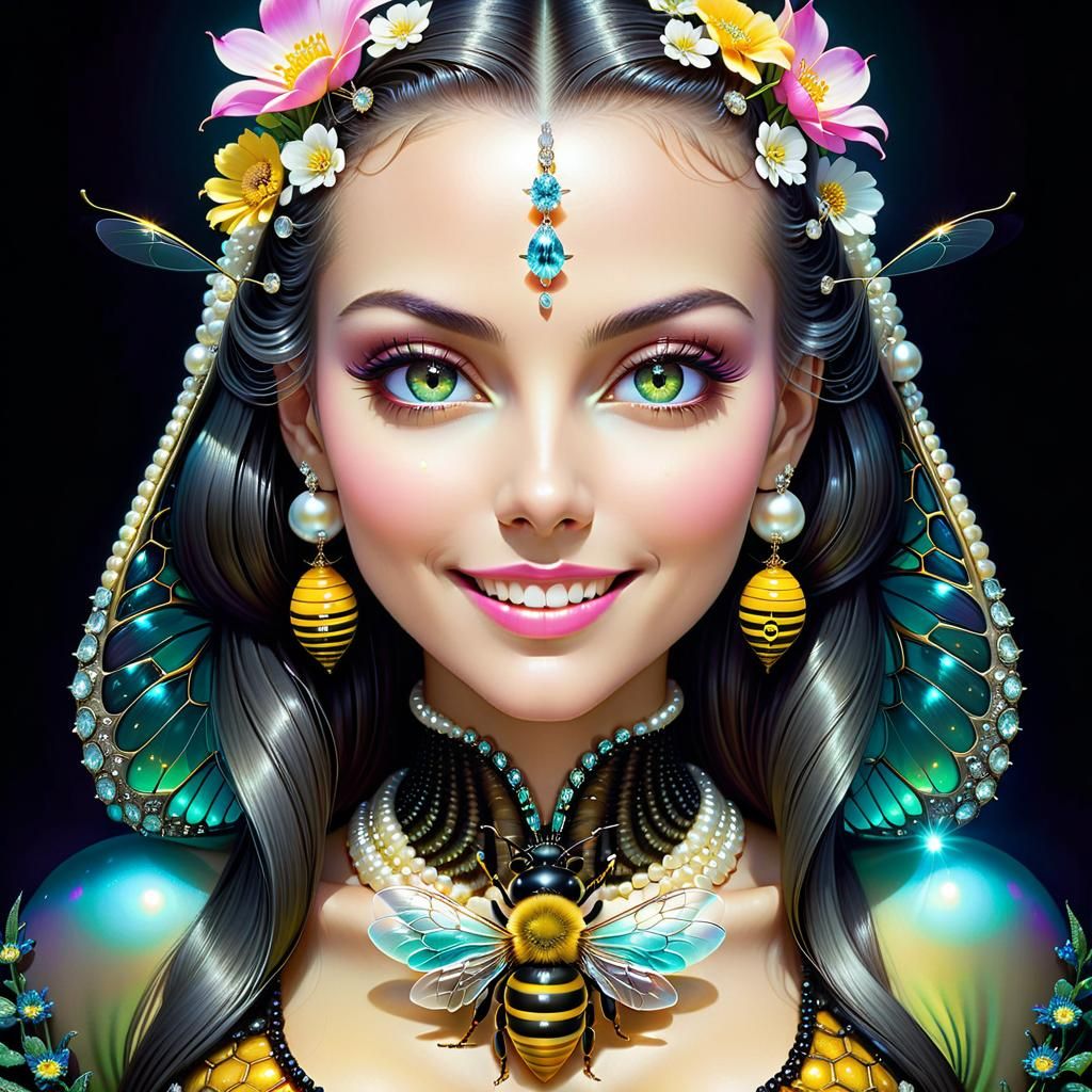 Queen of the bees 3 - AI Generated Artwork - NightCafe Creator