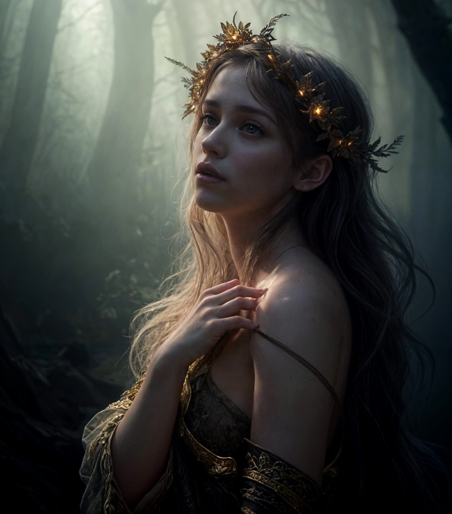 A Midsummer Night's Portrait - AI Generated Artwork - NightCafe Creator