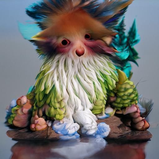 Fluffy Gnome Creature - AI Generated Artwork - NightCafe Creator