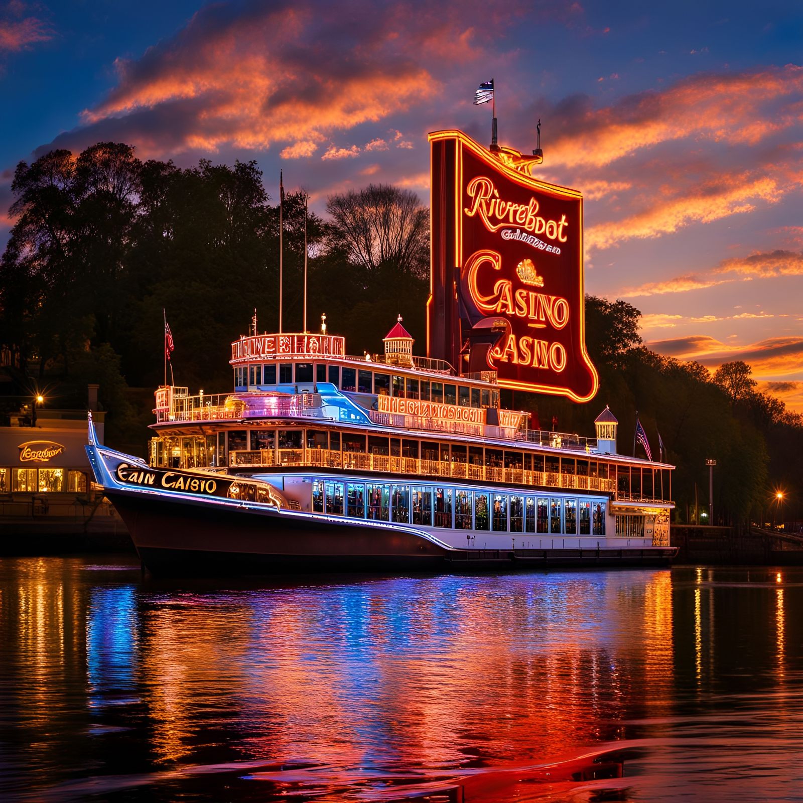 Riverboat Casino - AI Generated Artwork - NightCafe Creator