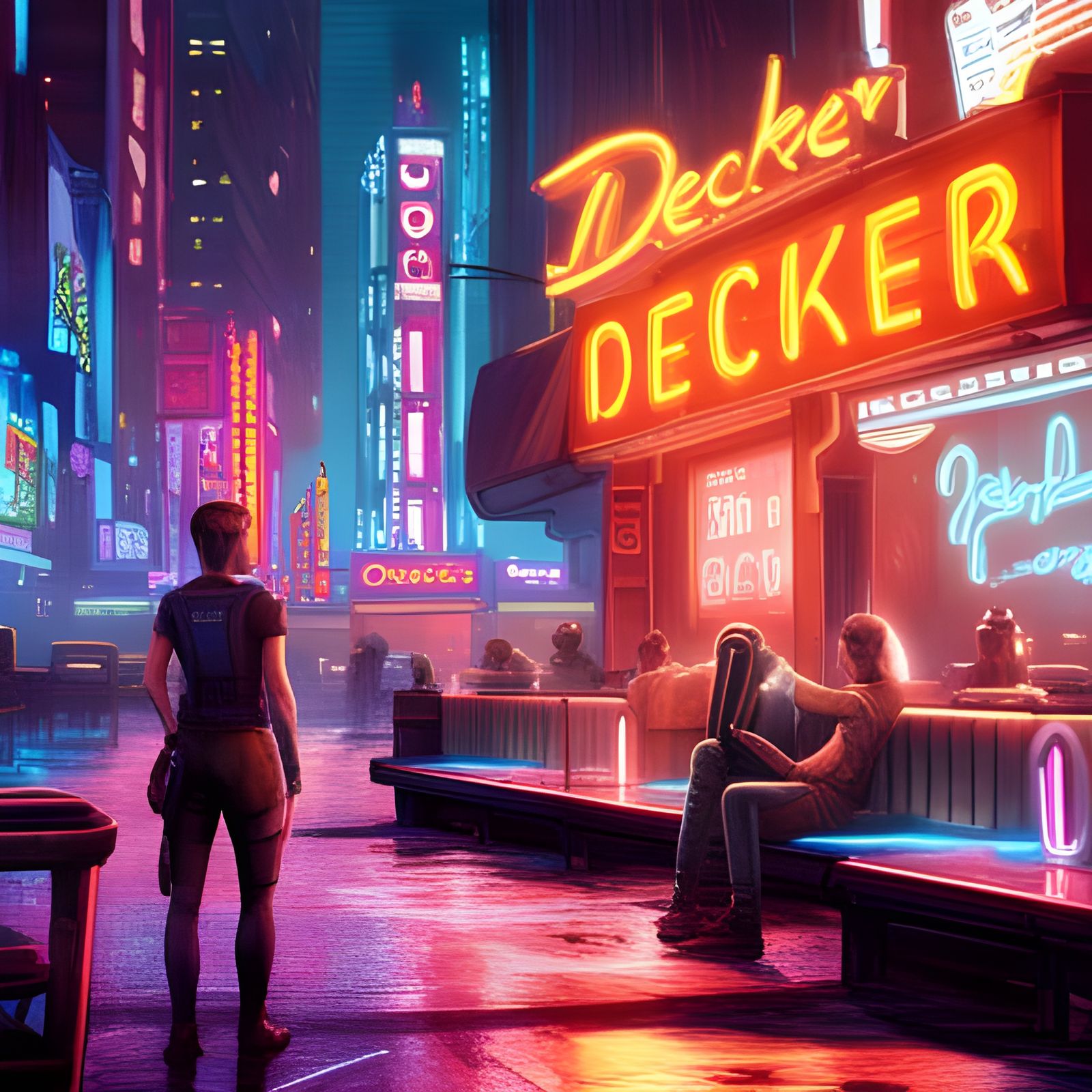 Blade Runner Night Cafe - AI Generated Artwork - NightCafe Creator