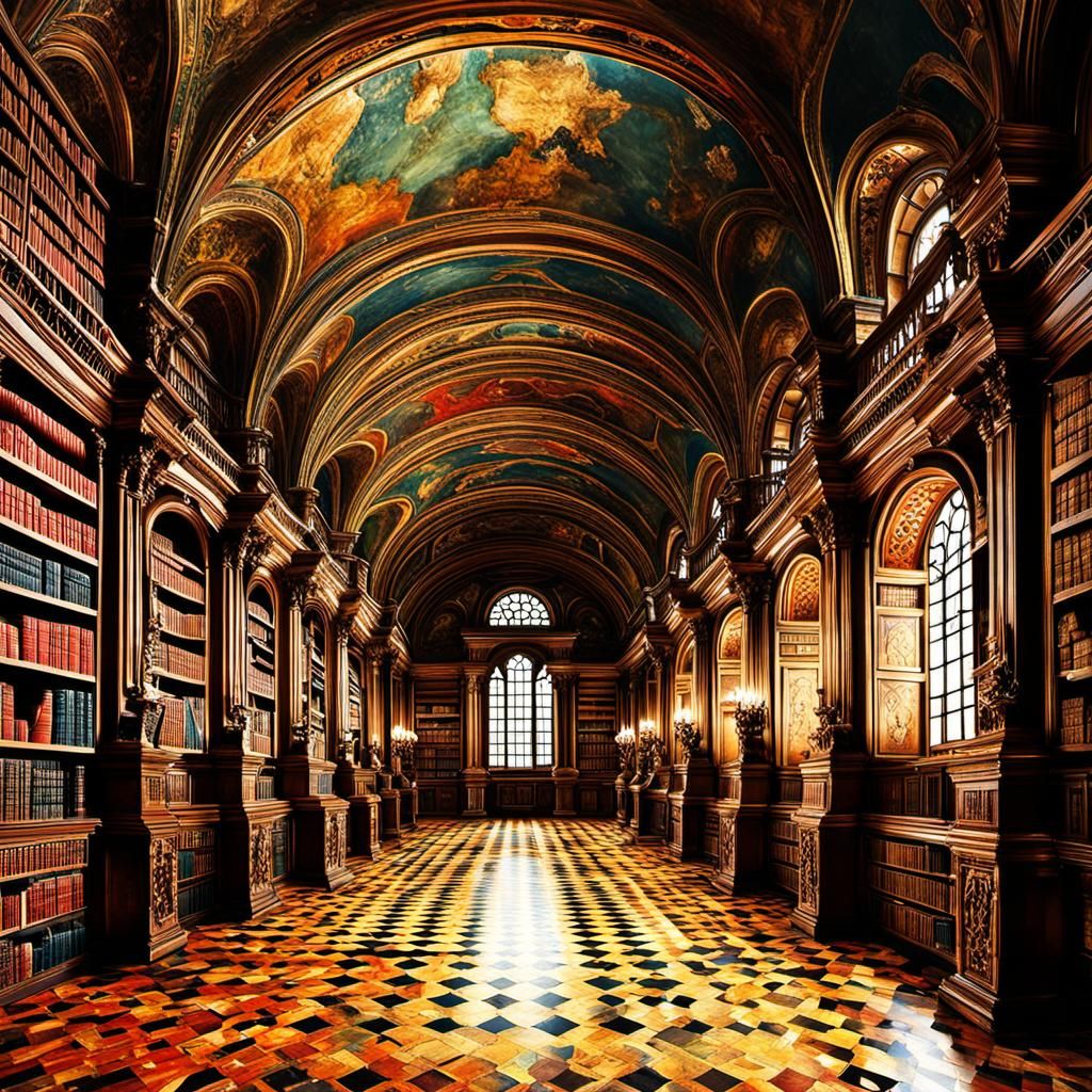 Ancient Libraries - AI Generated Artwork - NightCafe Creator