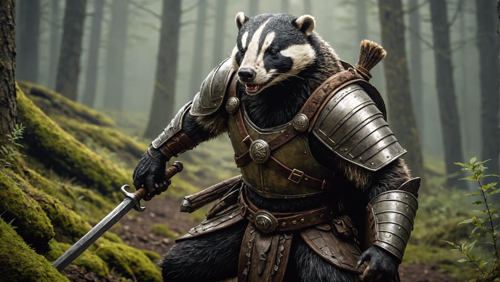 Badger Warrior - AI Generated Artwork - NightCafe Creator