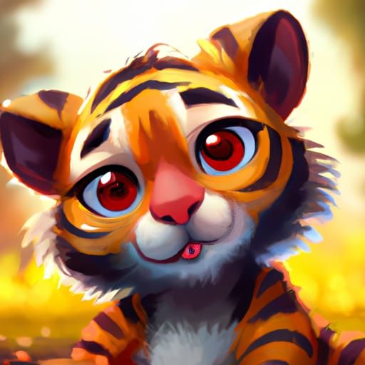 Cute Tiger - AI Generated Artwork - NightCafe Creator
